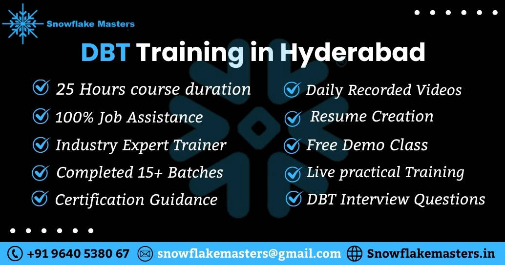 DBT Training in Hyderabad - Best Online Course in 2025